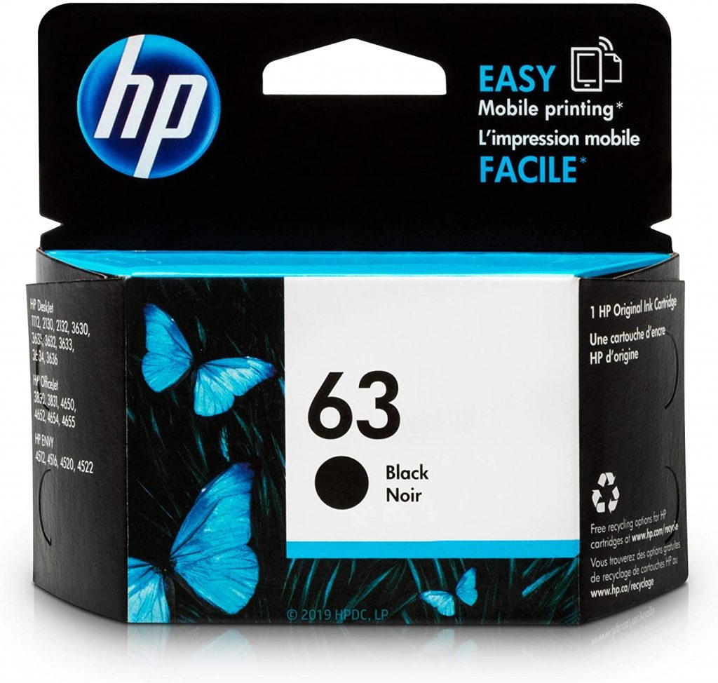 HP 63 Black Original Ink Cartridge | Peejey Smart : 0719311116